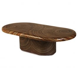 Oggetti Showtime Ribbon Cocktail Table, Oval | Unlimited Furniture