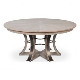 Sarreid Tower Jupe Dining Table in Large, Moonskin