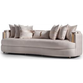 AICO Michael Amini Carmela Mansion Sofa Almond Gold | Unlimited Furniture