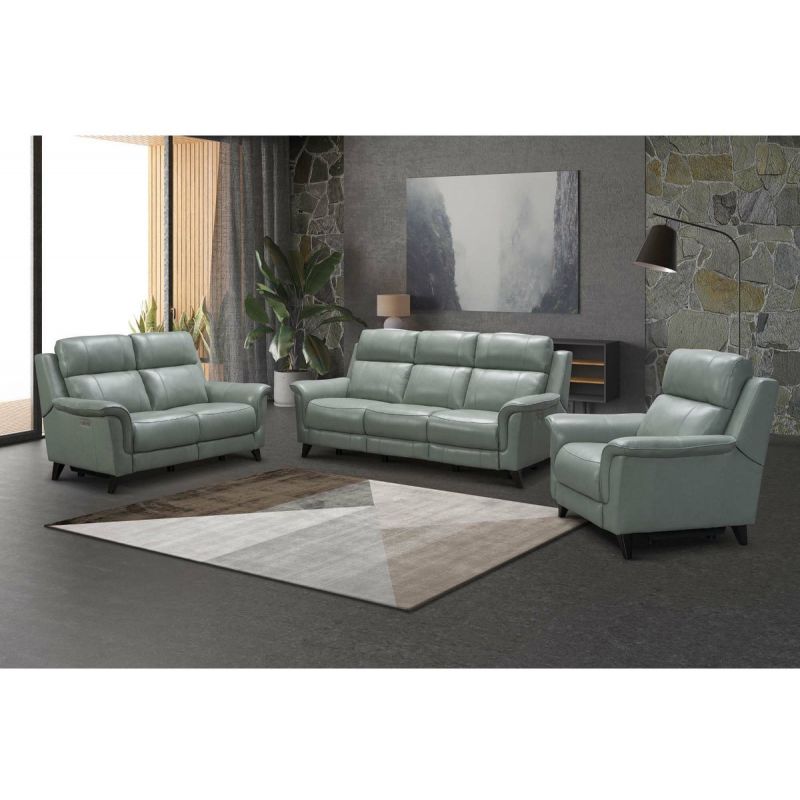 Barcalounger Kester Power Reclining Sofa Set With Head Rests - Lorenzo Mint