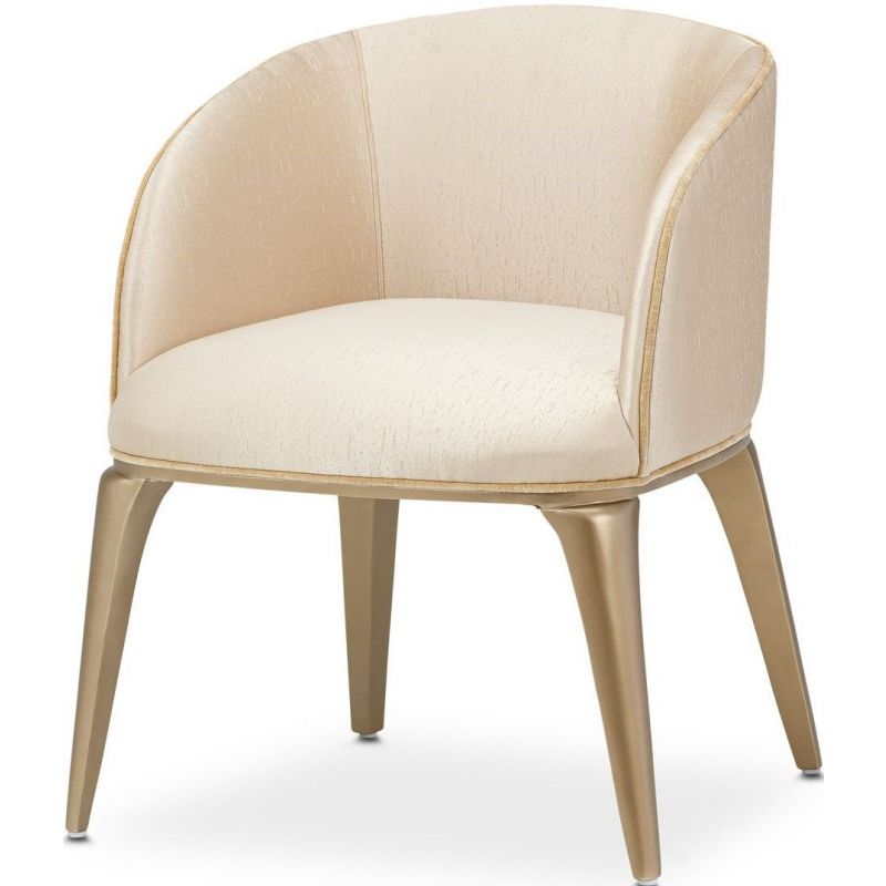 AICO Michael Amini Malibu Crest Vanity Chair - Burnished Gold