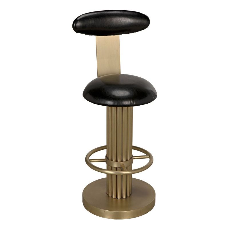 Noir Furniture Sedes Counter Stool in Steel, Brass Finish | Unlimited ...