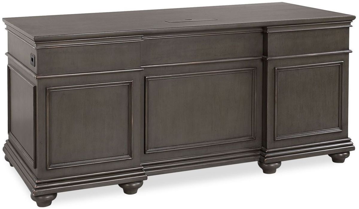 Aspenhome Oxford 72" Writing Desk - Peppercorn | Unlimited Furniture