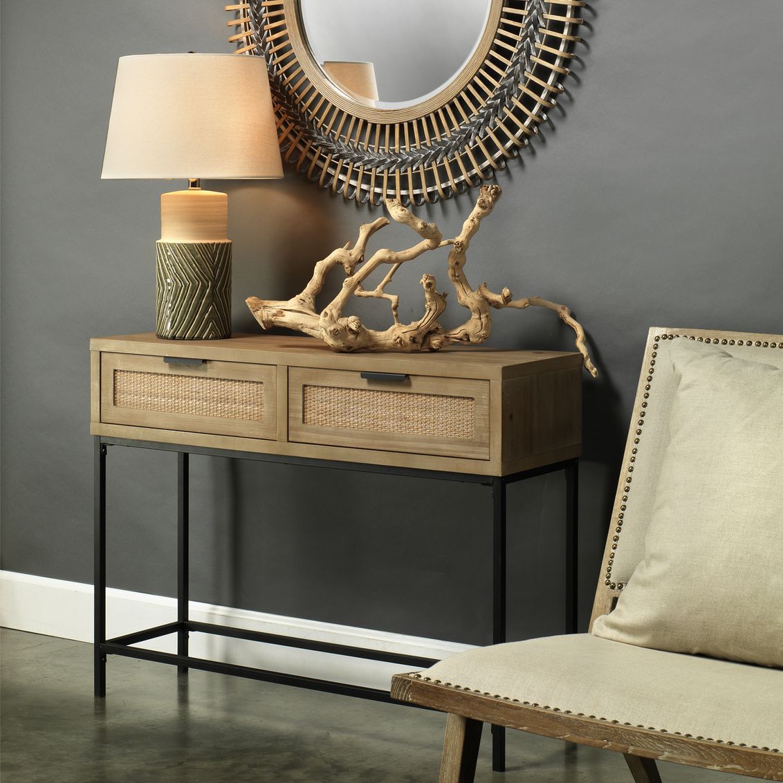 Jamie Young Co Everett Openwork Console Table | Unlimited Furniture