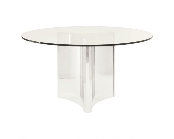 Bernhardt Furniture Abbott Dining Table - Stainless Steel | Unlimited ...