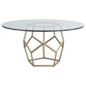 Miranda Kerr Home Love Joy Bliss Round Dining Table Set in Soft Gold Metal